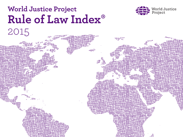 Índice del Estado de derecho 2015 vía World Justice Project