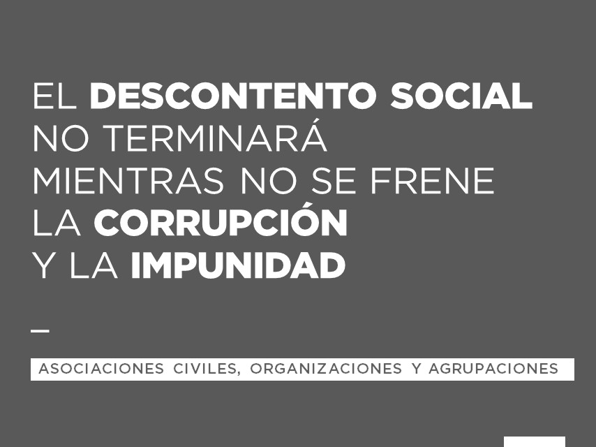 El descontento social no terminará mientras no se frene la corrupción y ...